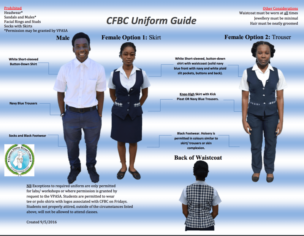 Uniform Guide – Clarence Fitzroy Bryant College