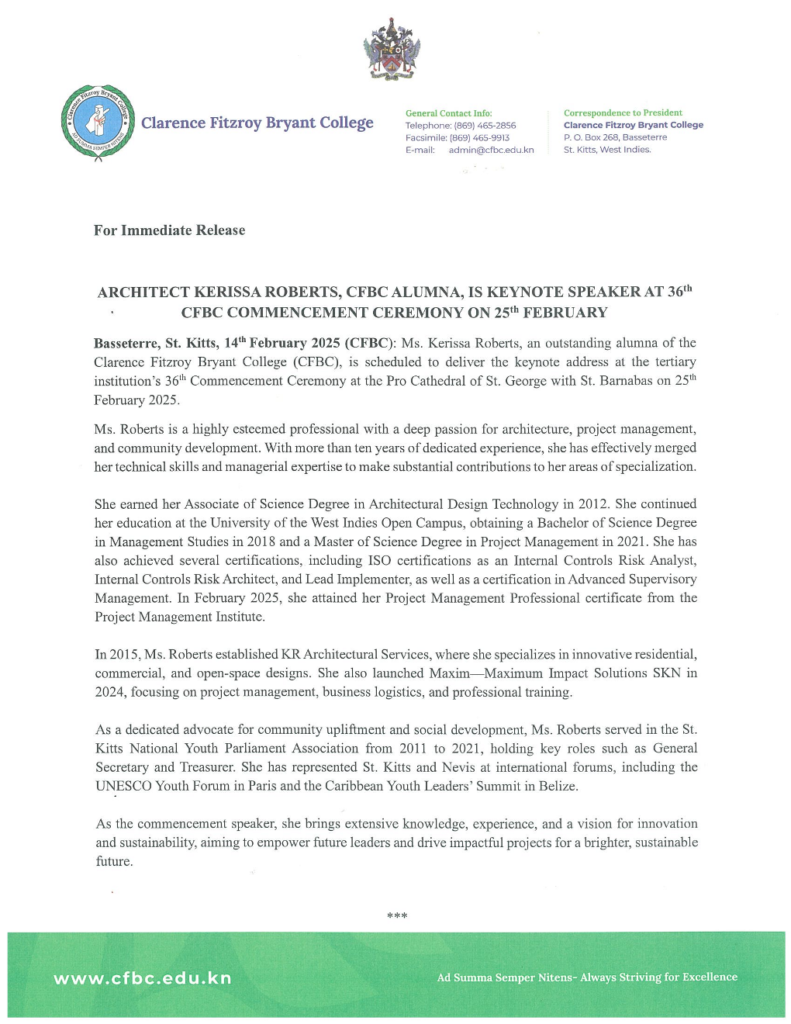 Clarence Fitzroy Bryant College – Always Striving for Excellence!